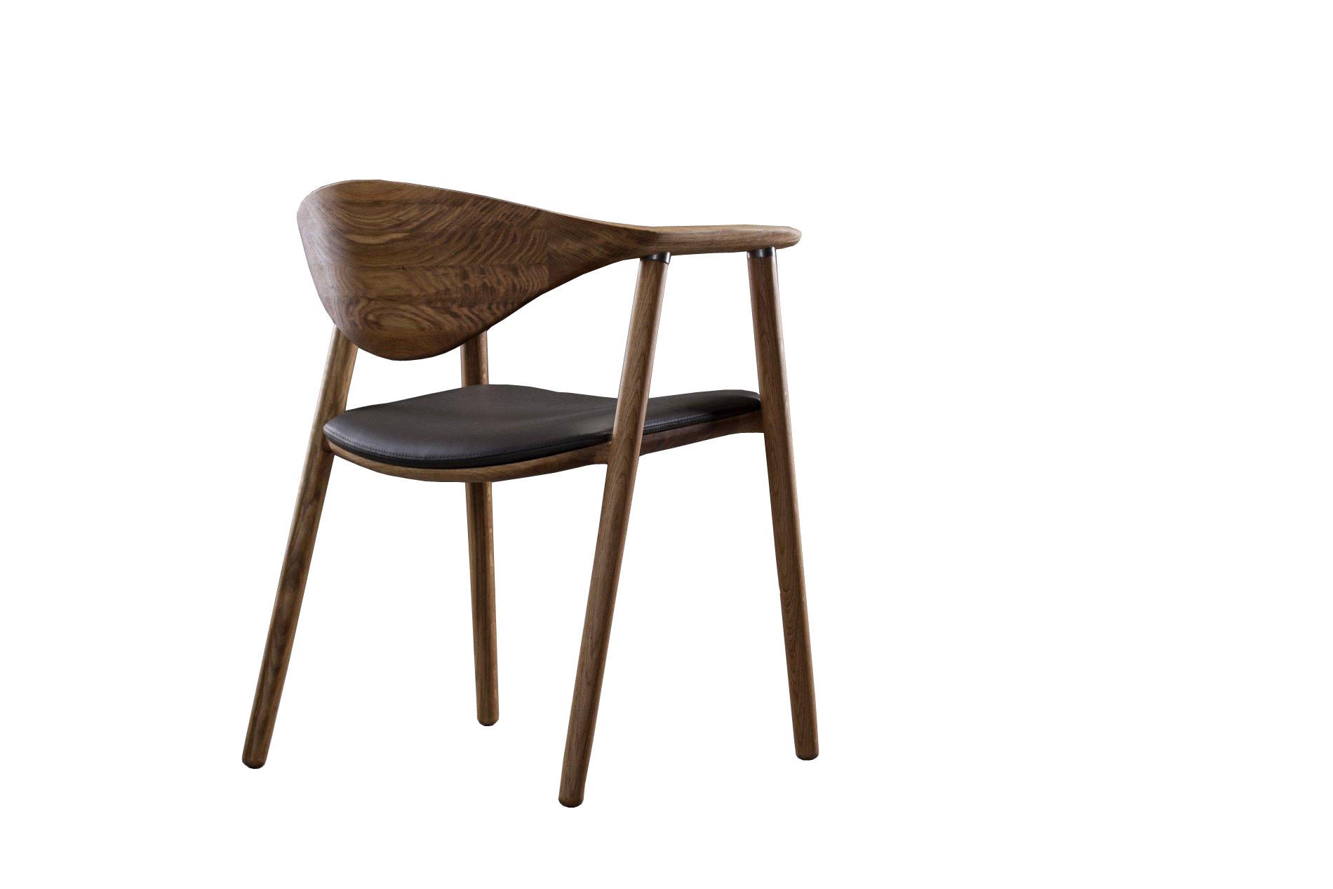 Saru - Design eetkamerstoel in luxe houten - noten uitvoering Saru - Design eetkamerstoel in luxe houten - noten uitvoering